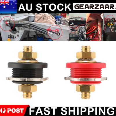 RV/Truck-Battery 250A Terminal Bulkhead Feed-Thru Panel Connector Post ...