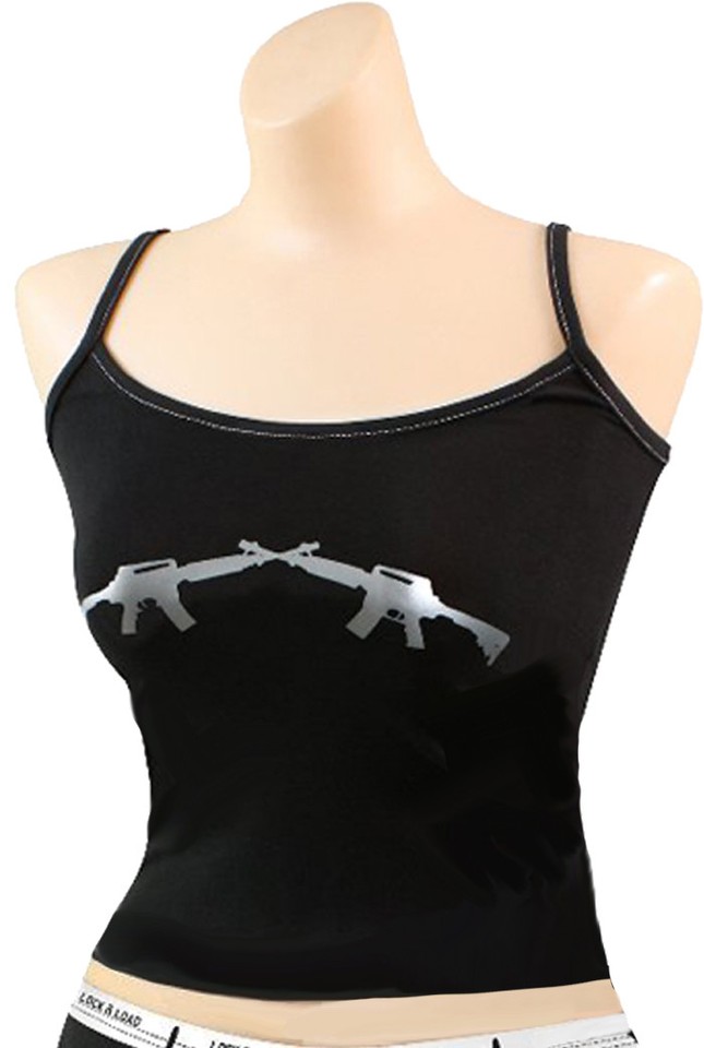 Womens Camo Cami Military Tank Top Slim Fit Lounge Tee Stretch Camisole ...