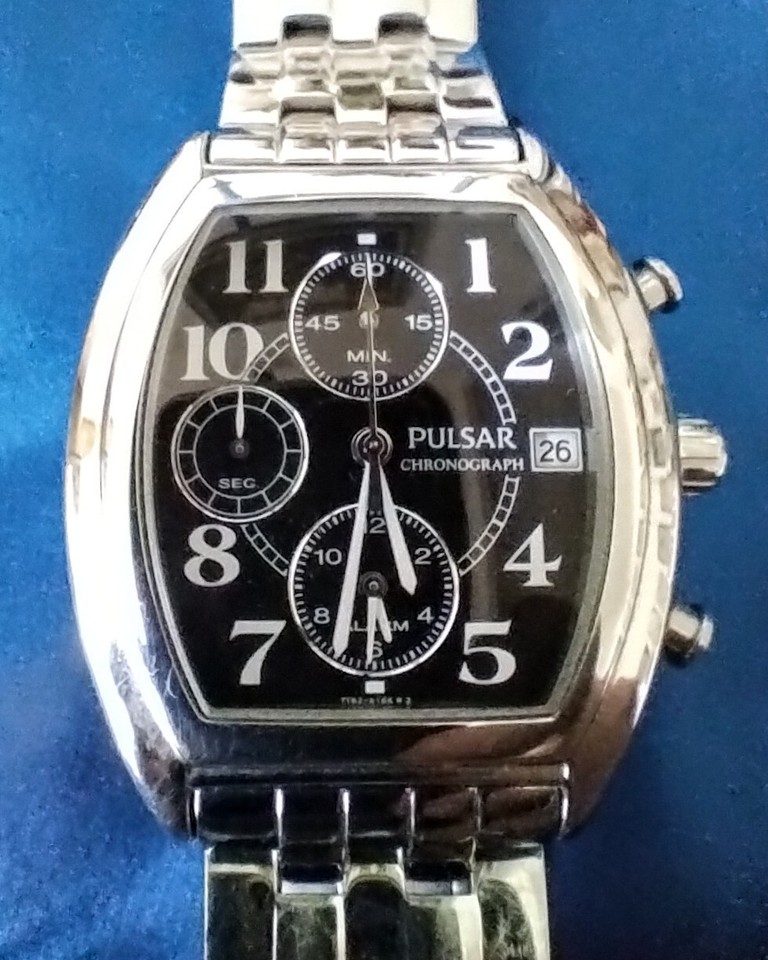 Pulsar Seiko Chronograph 7t62 X010 Pilot Military Style Alarm | eBay
