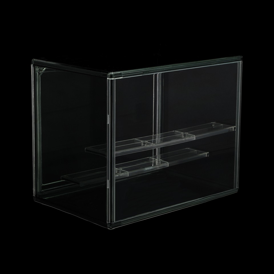 Display Case Bread Box for Kitchen Countertop, 2 Tier PET Display Shelf ...