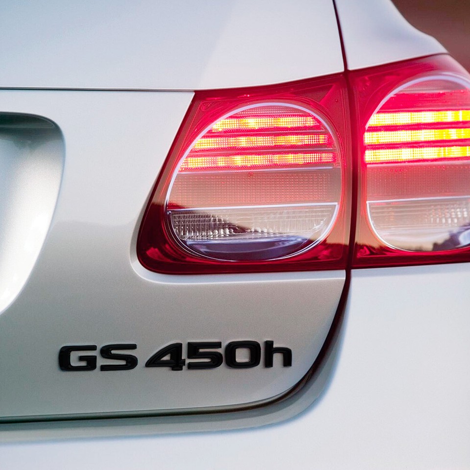 Lexus Rear Trunk Gloss Black GS 450h Letter Logo Badge Emblem Replace F ...