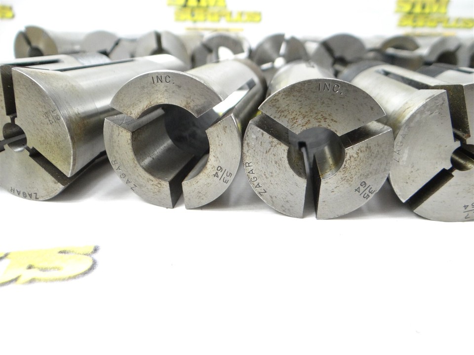 28 ZAGAR 5C COLLETS 7/64" TO 1-5/64" ALL 64THS SIZES + BONUS RECTANGLE ...