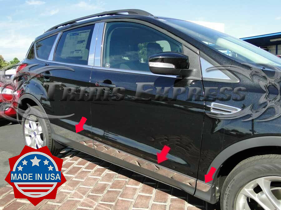 2013-2019 Ford Escape Rocker Panel Trim Body Side Molding Door Cover 4 ...