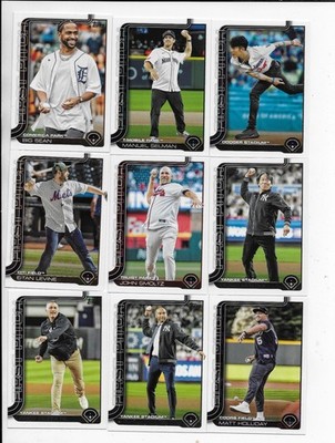 2025 Topps UPDATE SERIES FIRST PITCH LOT OF 9! NO DUPES! BIG SEAN ...