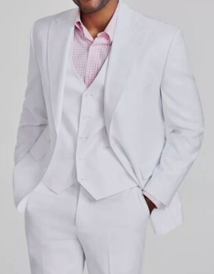 Tayion Collection Men's White Classic-Fit Solid Suit Jacket Size 46R | eBay