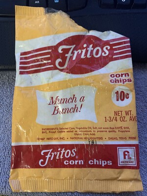 Vintage 1967 Frito Lays Corn Chip Package Movie Prop Rare | eBay
