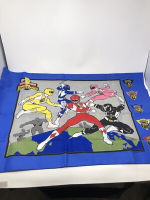 VINTAGE 1994 SABAN Mighty Morphin Power Rangers Pillow Case NEW OLD ...