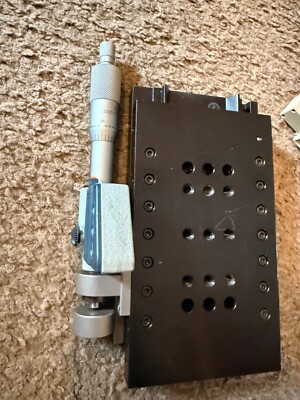 NICE Mitutoyo Digital Micrometer 0-1" W/ Newport Linear Stage # 350-714 ...
