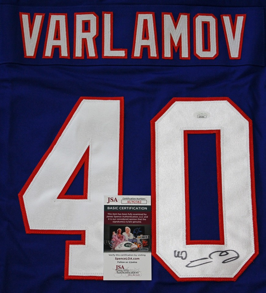 SEMYON VARLAMOV SIGNED NEW YORK ISLANDERS CUSTOM HOCKEY JERSEY ...
