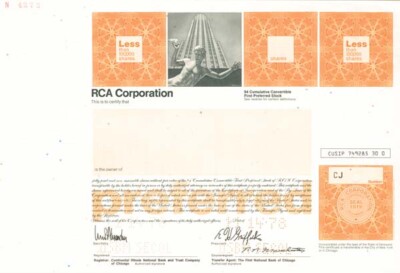RCA Corporation - Stock Certificate - General Stocks | eBay