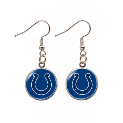 Indianapolis Colts NFL Football Logo Pendant Earrings US STOCK SHIP IN ...