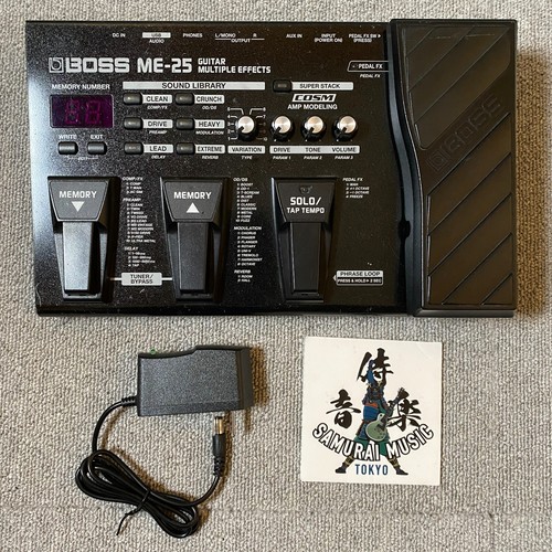 BOSS ME-25 Guitar Multiple Effects Pedal Multi-Effector W/ Power Cord ...