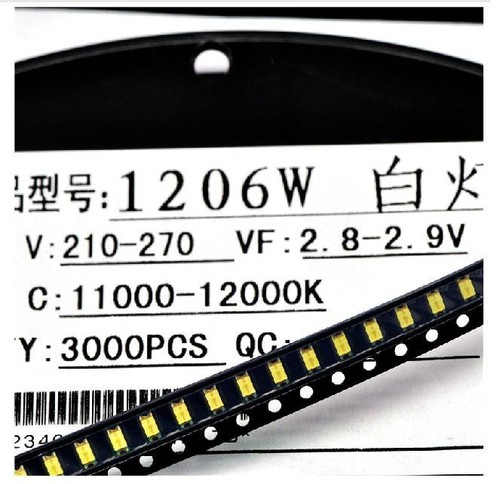 100 pcs SMD SMT 1206 Super bright WHITE LED lamp Bulb NEW | eBay
