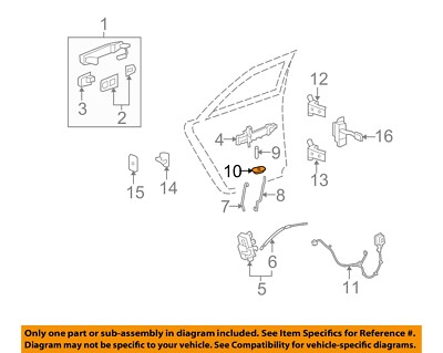 GM OEM 08-24 CTS Rear Door Lock Hardware-Lock Knob Seal 20880973 | eBay
