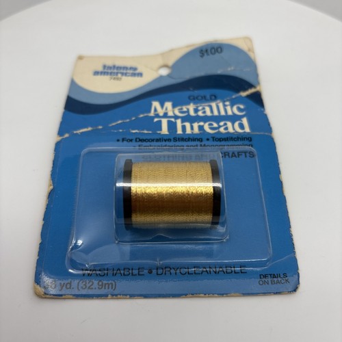 Vintage Gold Metallic Thread 36 Yards Talon American 1981 | eBay