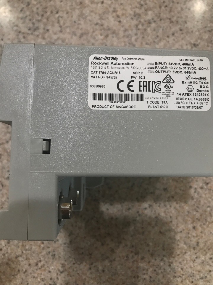 Allen Bradley 1794 ACNR15 ControlNet Redundant Media Adapter Ser D F/W ...