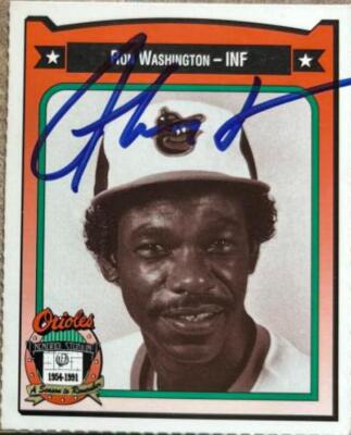 Ron Washington Autographed 1991 Crown/Coca-Cola Baltimore Orioles #475 ...