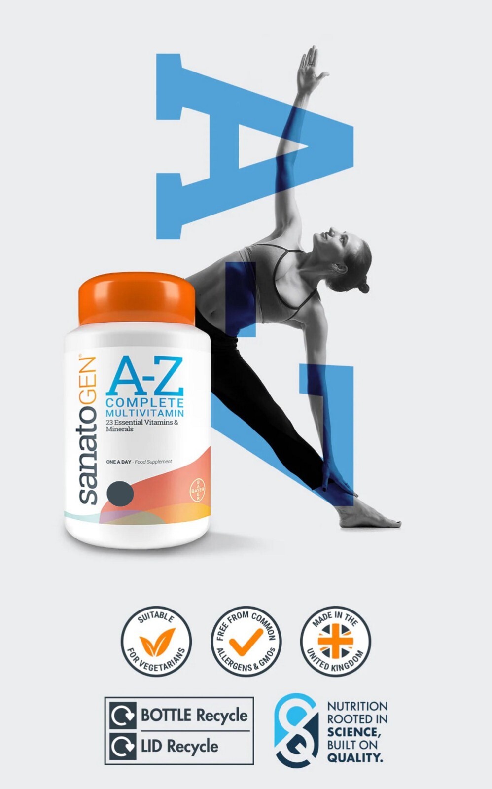 Sanatogen A-Z complete Multivitamin, 23 Essential Vitamins & Minerals ...