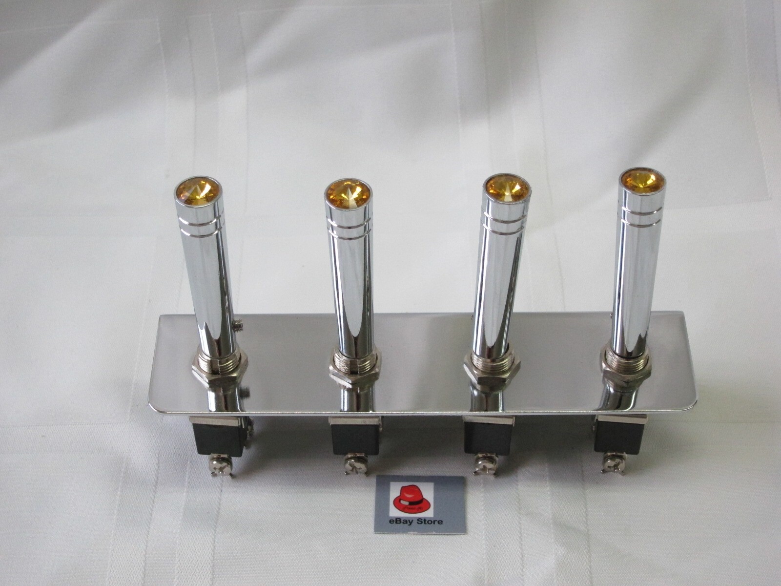 Lowrider hydraulics 3 prongs switch & 4-hole panel & gold extension kit ...