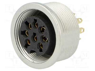 Connector: M16 Female PIN: 8 60V Soldering Socket 5A IP68 0304 08-1 M16 ...