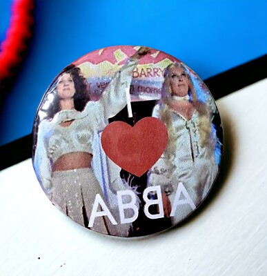 Happy birthday Abba badge, Muriels wedding 40th 50th 60th 70th 80th ...