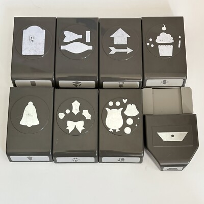 Lot Of 8 Stampin Up Large Paper Punches Angled Tag Topper Owl Arrows ...