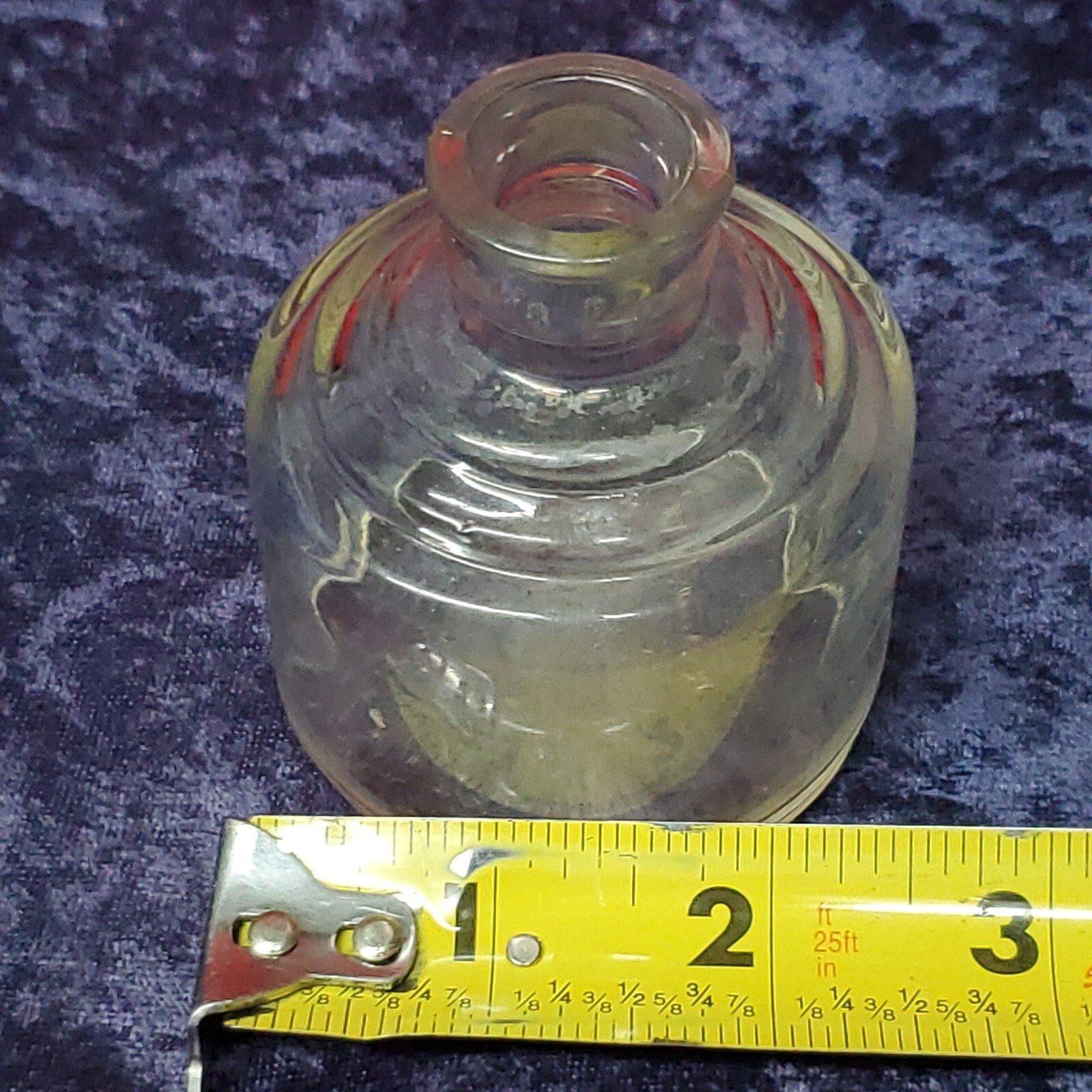HAZEL ATLAS Ink Well Bottle Jar Clear Glass 1930's? 3⅛ oz 2 K 7671 ...