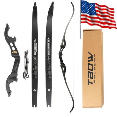 62" Takedown RecurveBow American Hunting Target 25-60lb Limb Archery F ...