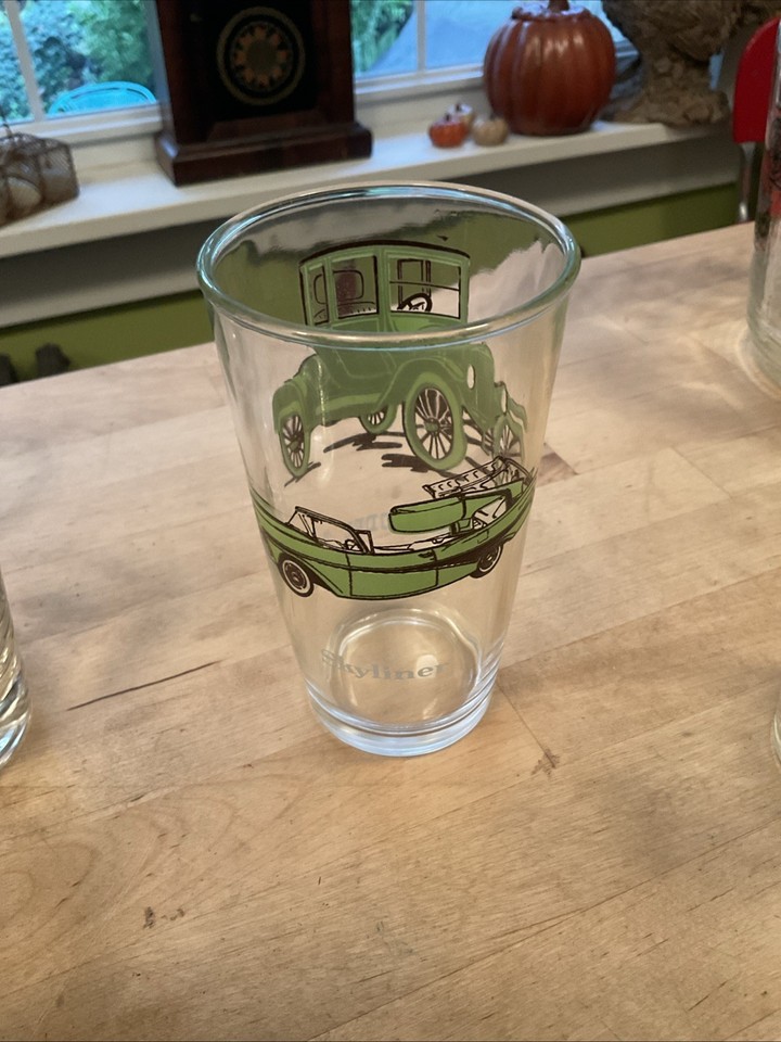 Hazel Atlas Antique Car Pitcher W Ice Lip + (5) Hazel Atlas & Other Car ...