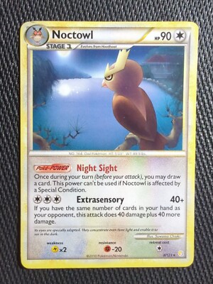 Pokémon TCG Noctowl Heartgold Soulsilver 8/123 Rare | eBay