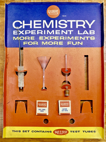 Portion of A. C. Gilbert No. 12141 Chemistry Experiment Lab Set ! | eBay