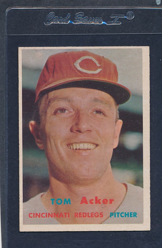 1957 Topps #219 Tom Acker Reds VG/EX 57T219-111515-4 | eBay