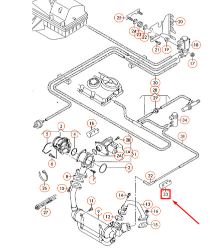 NEW VOLKSWAGEN EOS EGR HEAT PROTECTION INSULATION 03G131531F ORIGINAL ...