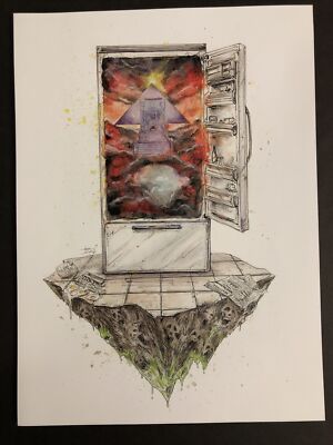 Dana’s Refrigerator - Ghostbusters Poster Print 9x12 | eBay