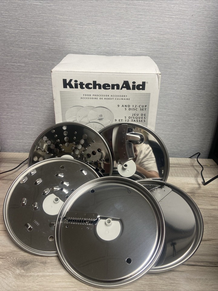 KitchenAid KFP7DS Food Processor 5-Piece Disc Set fit 9-12 cup KFP740 ...