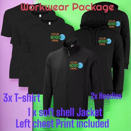Personalised Printed Workwear Bundle Customised Work Wear Package ...