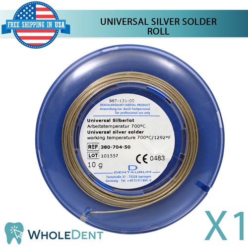 0rthodontic Dental Universal Silver Solder Roll Wire Dentaurum 10g For ...