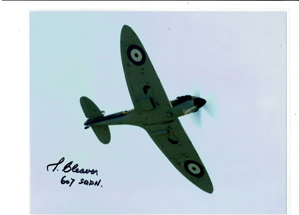 RAF WWII Fighter Jet Pilot SYD CLEAVER Signed Autograph Spitfire India ...