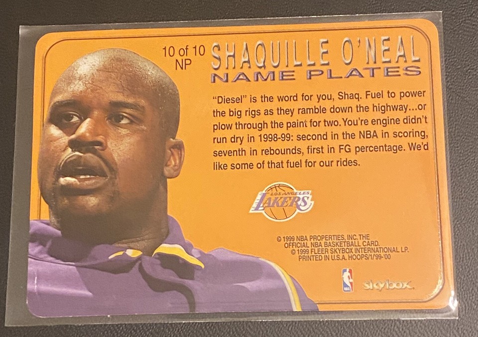 Shaq Diesel Name Plates Skybox Card #10 | eBay