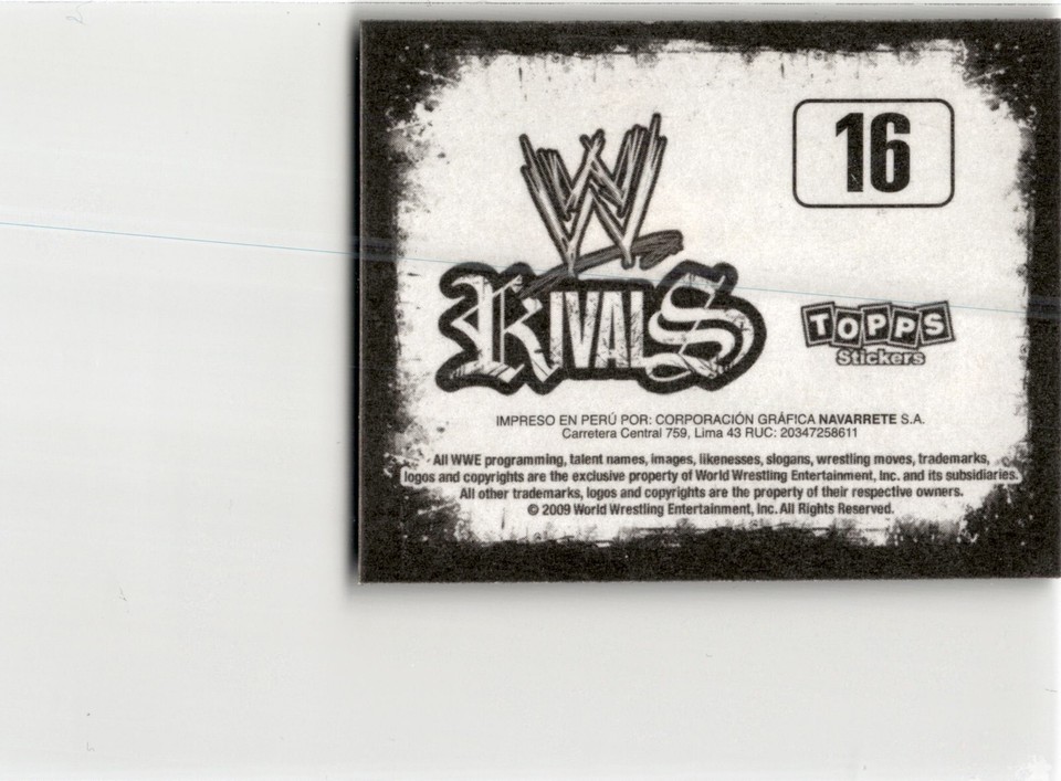 2009 Topps WWE Sticker Rivals #16 Edge | eBay
