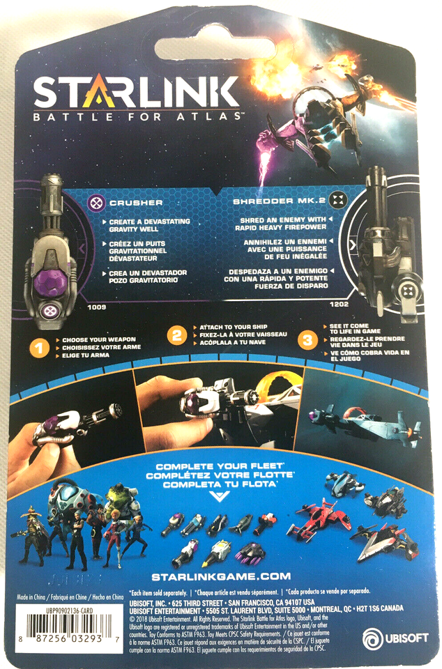 Starlink Battle for Atlas Accessory Set — Crusher / Shredder MK2 / Iron ...