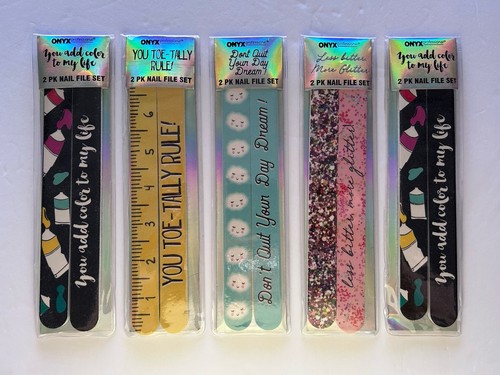 (Lot of 5) ONYX Professional 2 PK Nail File Set Assorted ~10 Pc Total ...