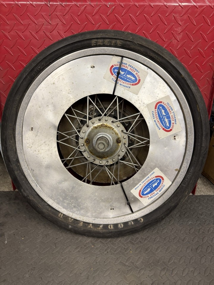 Drag Bike Front Wheel 18x2.1/8 Stock Hub Off A KZ1000 Stainless Steel ...