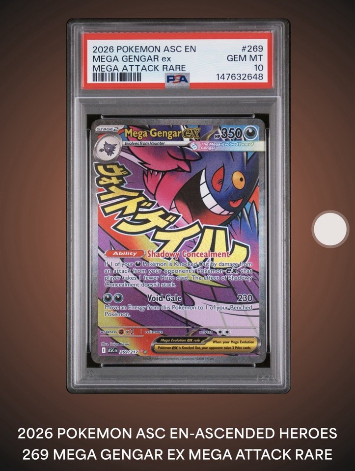 Pokémon Mega Gengar ex ASC Mega Attack Rare #269 PSA 10 English 2026 ...
