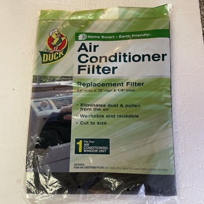 Duck Air Conditioner Replacement Filter 24X15X1/4 Washable Foam Cut To ...