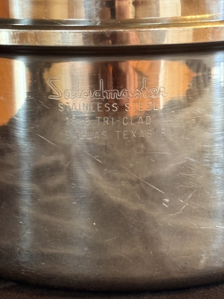Vintage Saladmaster 18-8 Tri-Clad 8” Sauce Pan w/ Vapo Lid 2.5 Quarts ...