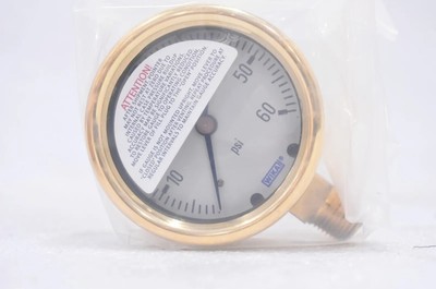 WIKA 50233432 TYPE 213.40 2.5" BOURDON TUBE PRESSURE GAUGE, 0-60PSI, 1/ ...