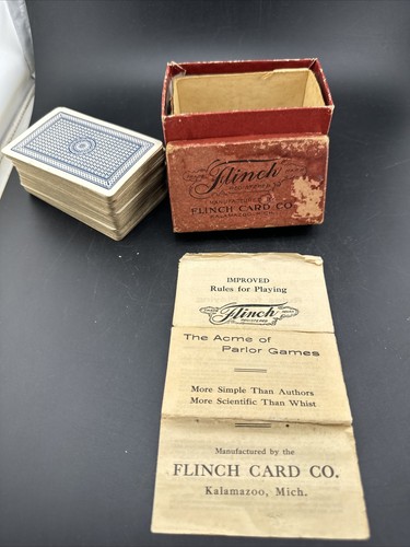 VINTAGE FLINCH PARLOR CARD GAME (IN ORIGINAL BOX) 1913 | eBay