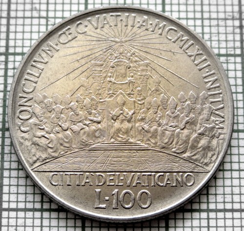 VATICAN IOANNES XXIII 1962 100 LIRE 2nd Ecumenical Council, STAINLESS STEEL UNC | eBay