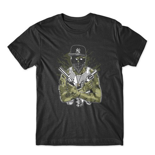 Gangsta Zombie T-Shirt 100% Cotton Premium Tee New | eBay